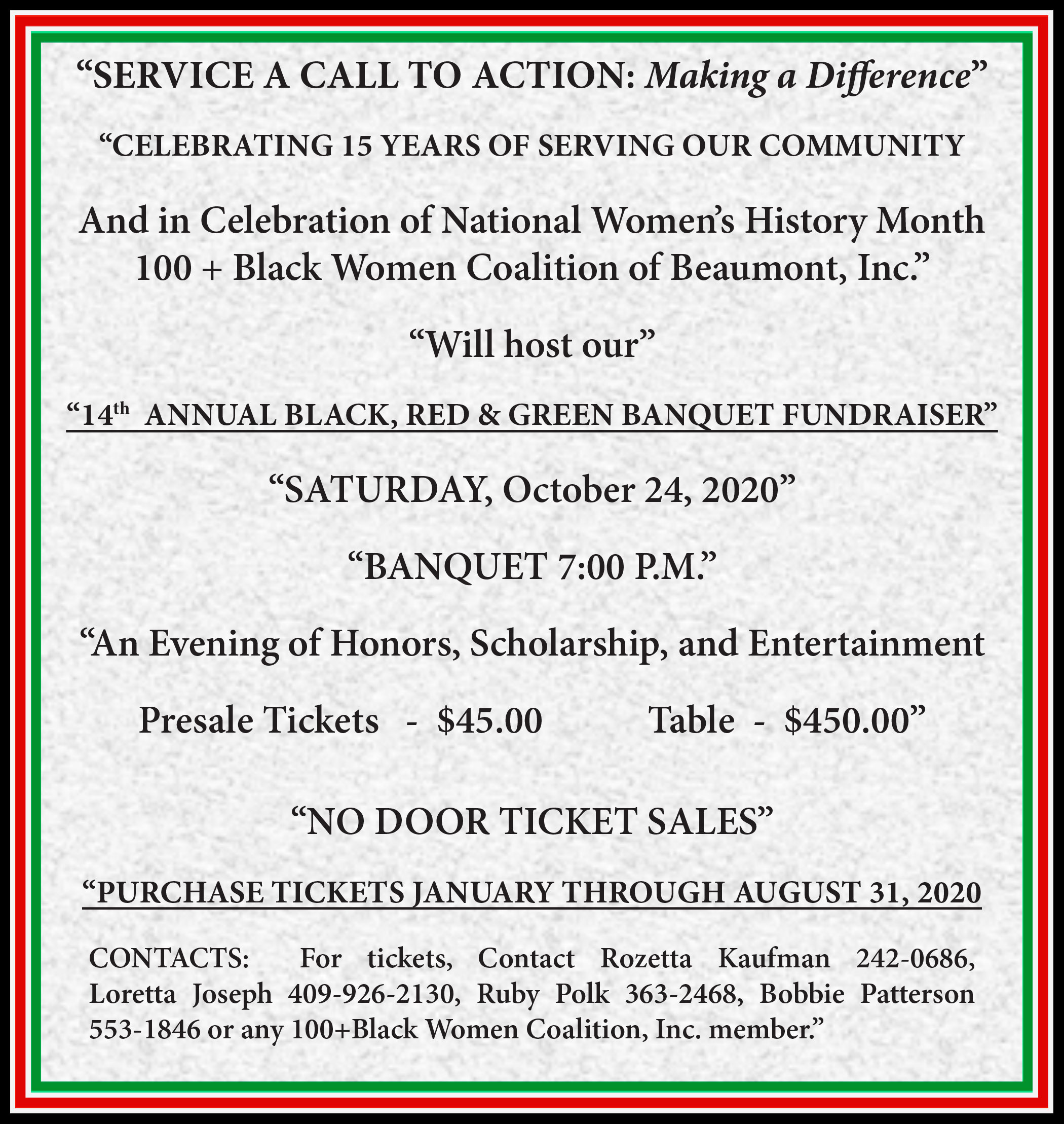 100 Plus Black Women Coalition of Beaumont, Inc.