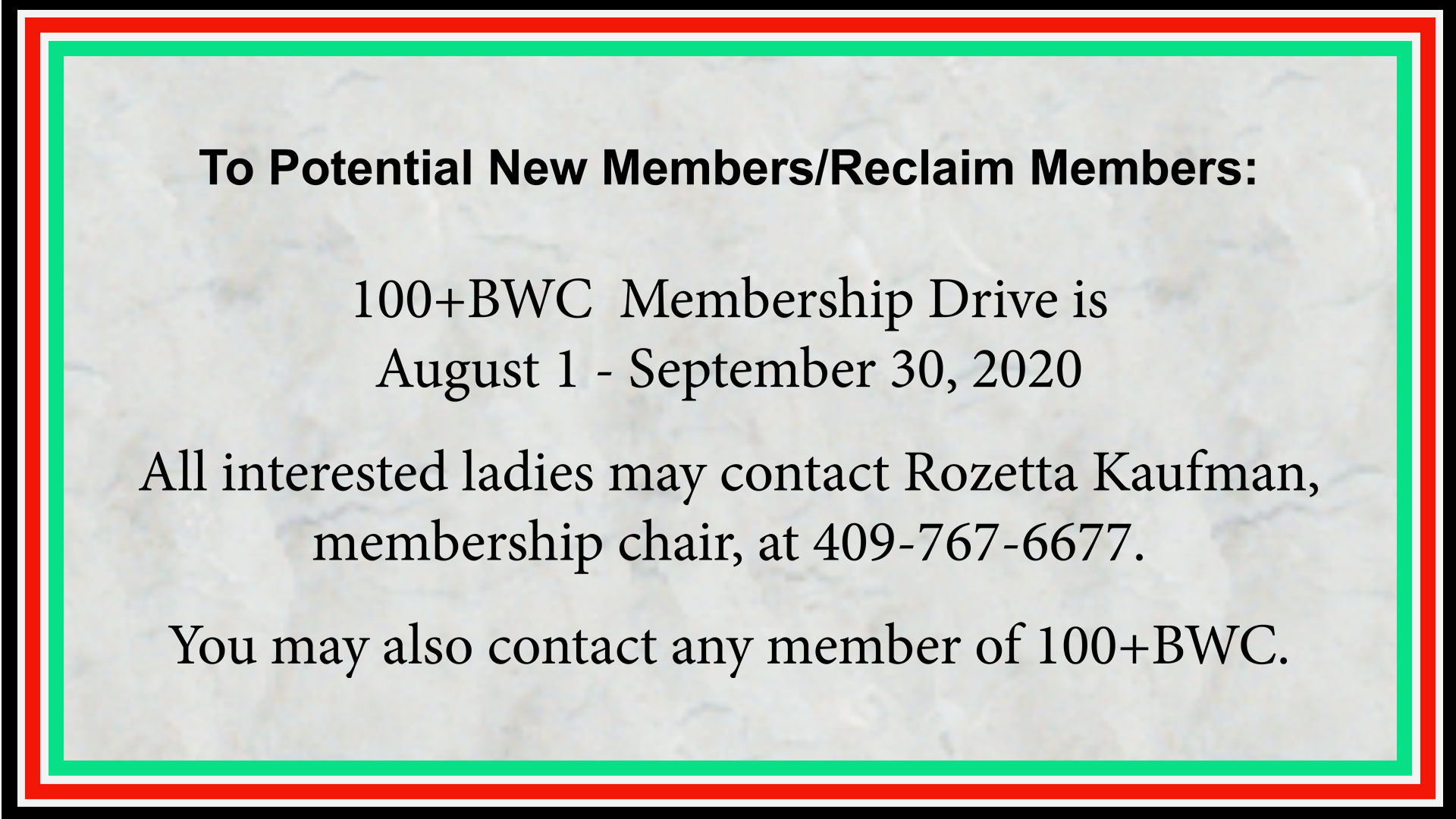 100 Plus Black Women Coalition of Beaumont, Inc.